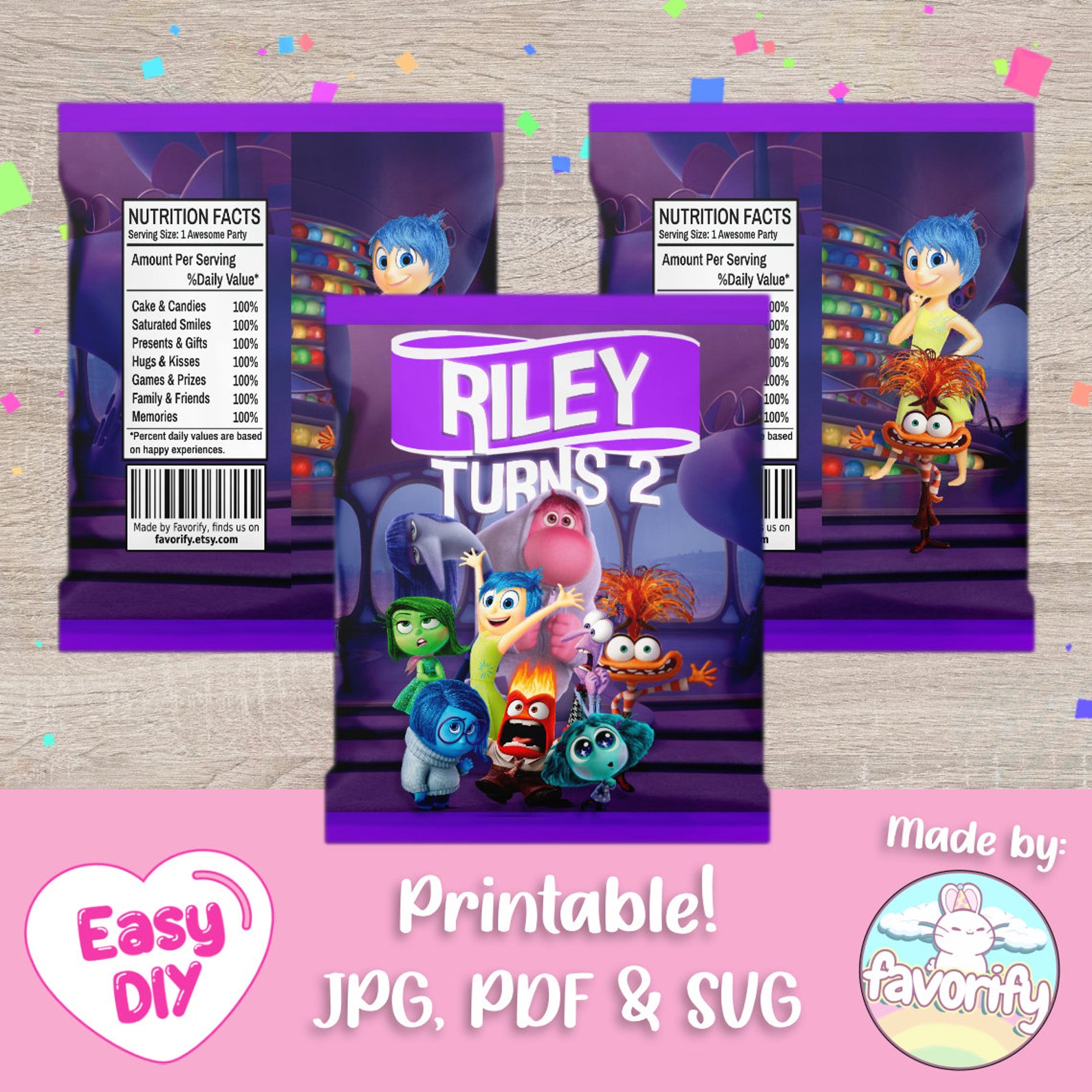 Inside Out Fruit Snacks Wrapper - Gummies - Intensamente - Inside Out ...