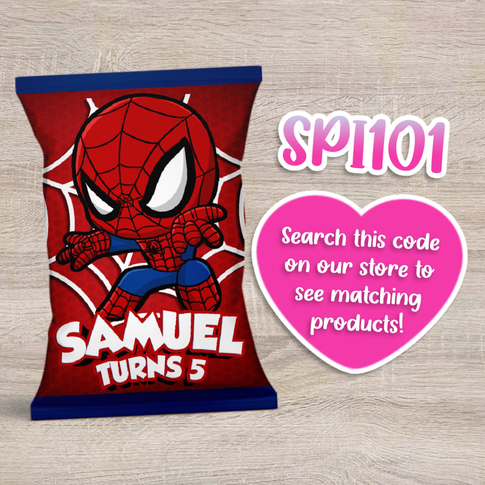 Spiderman Chip Bags Wrapper - Spider-man - Chibi - Baby Spidey - Peter ...