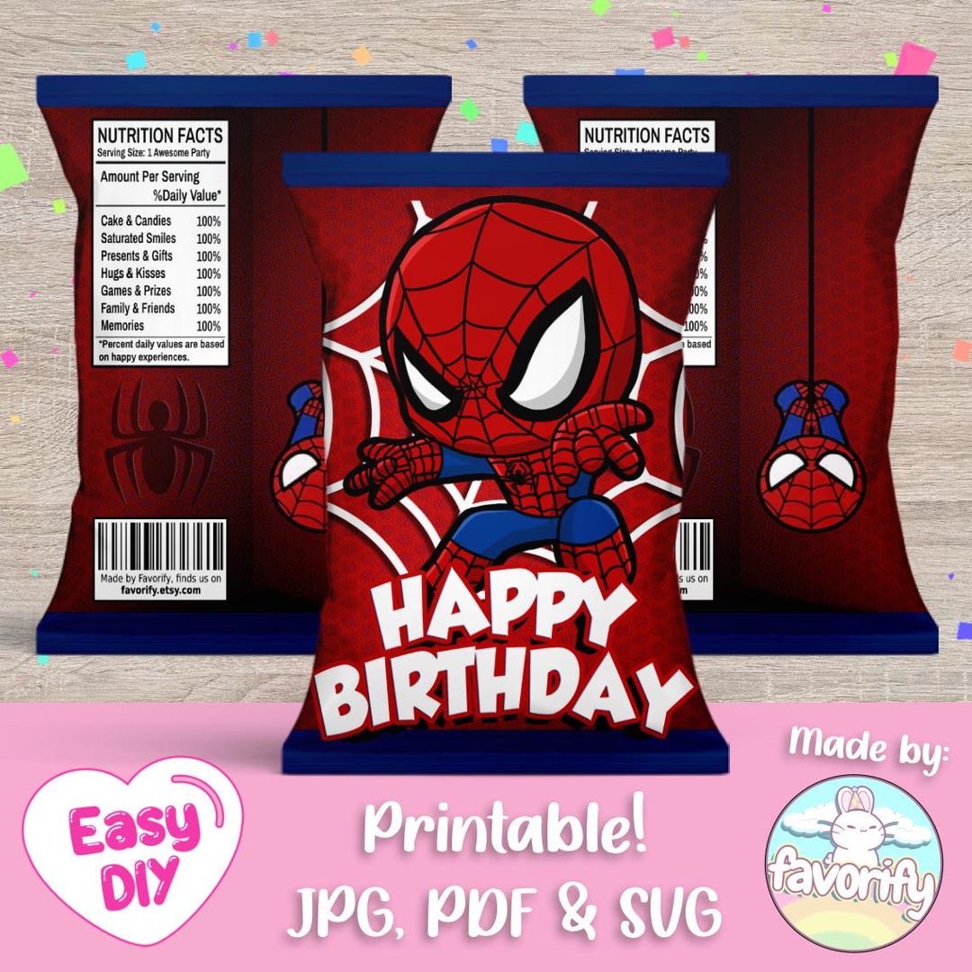 Spiderman Chip Bags Wrapper - Avengers - Spider-man - Peter Parker ...