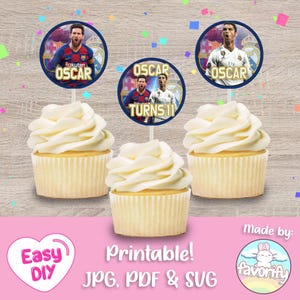 Ronaldo and Messi Cupcake Toppers - Etsy