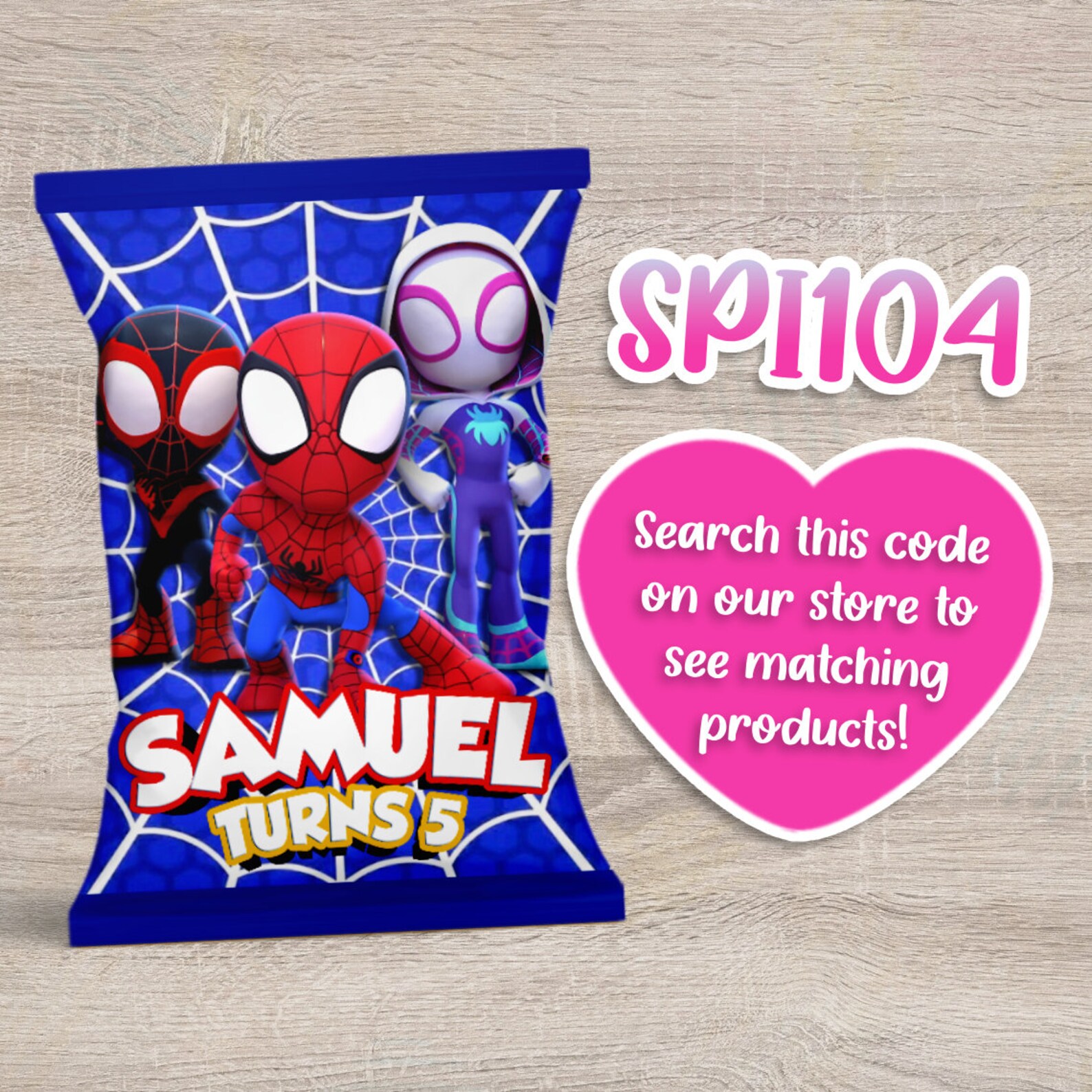 Spiderman Chip Bags Wrapper - Spider-man - Chibi - Baby Spidey - Peter ...