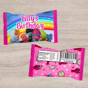 Trolls Ringpops Wrapper - Trolls Party - Poppy - Ring Pop Label - Ring ...