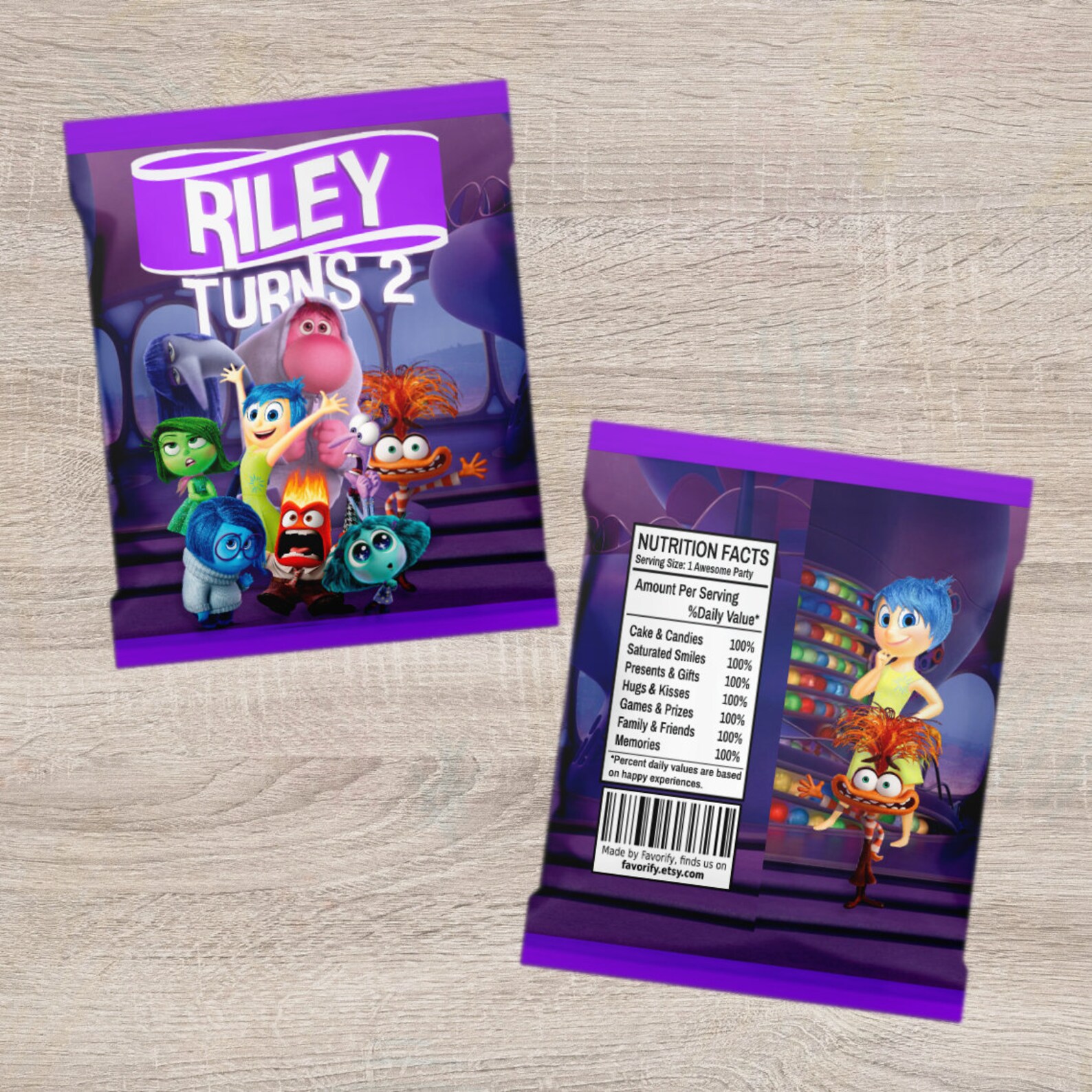 Inside Out Fruit Snacks Wrapper - Gummies - Intensamente - Inside Out ...