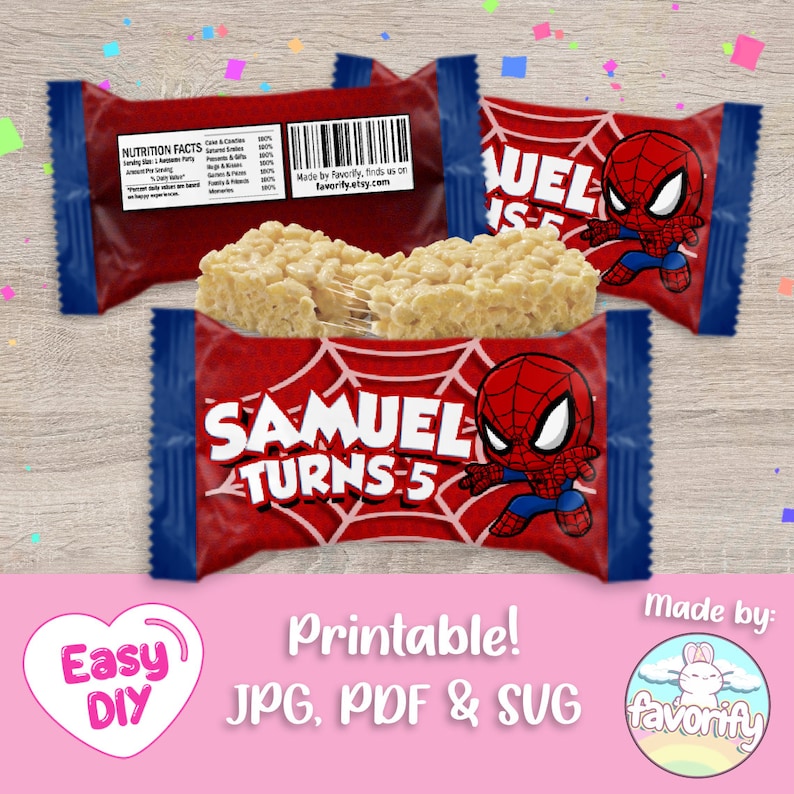 Spiderman Rice Krispies Wrapper Spider-man Baby Spidey Krispies Treats ...