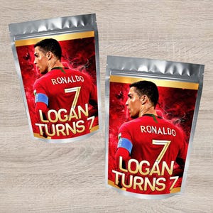 Cristiano Ronaldo Juice Pouch Label - Caprisun - CR7 Party Favors ...