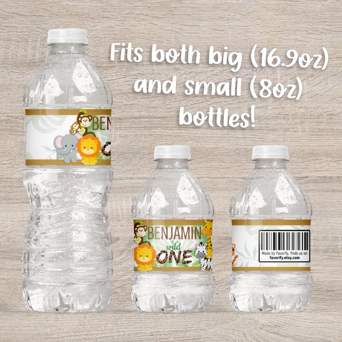 Wild One Water Bottle Labels - First Birthday - Safari - 1st Birthday ...