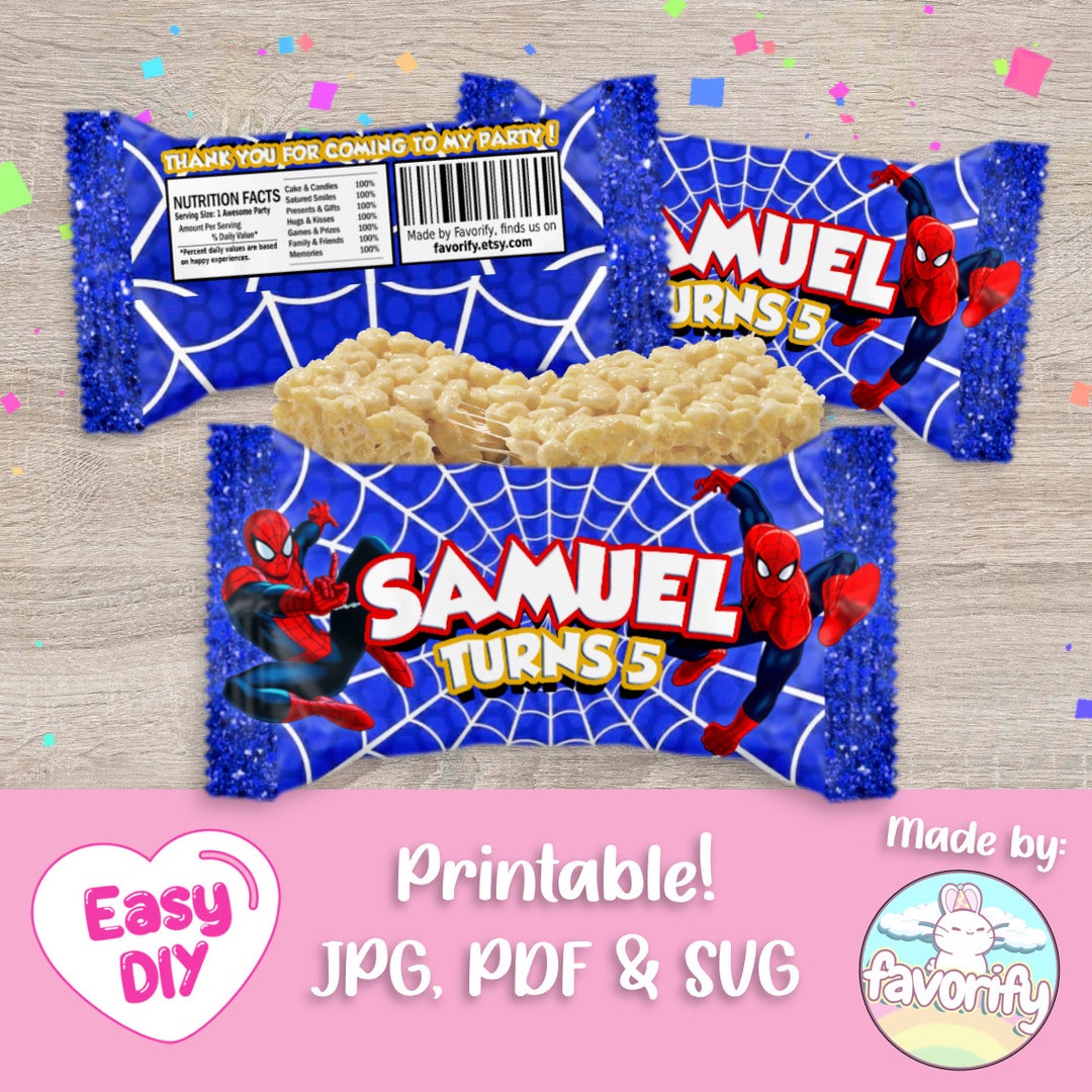 Spiderman Rice Krispies Wrapper - Rice Treats - Spider-man - Peter ...