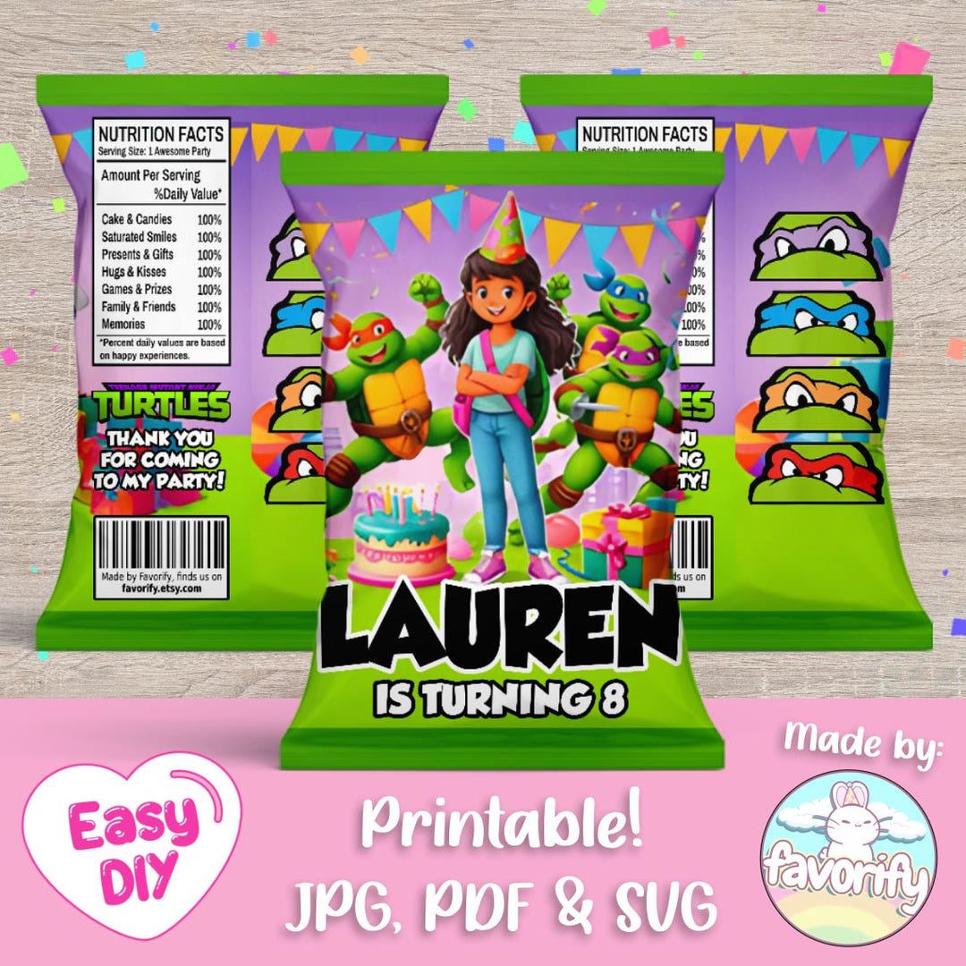 Ninja Turtles Girl Chip Bags Wrapper Girl Teenage Ninja Turtles Mutant ...