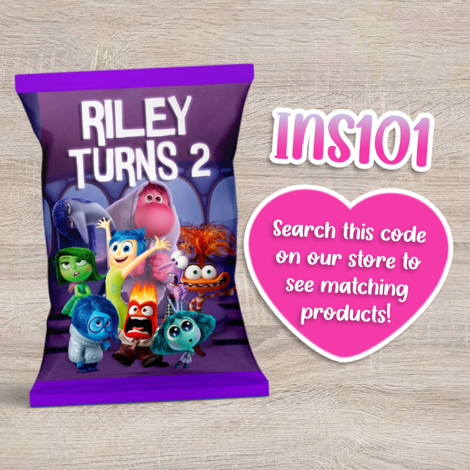 Inside Out Chip Bags Wrapper - Intensamente - Inside Out Party - Inside ...