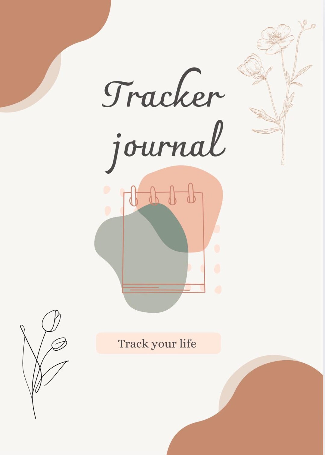 Tracker Journal, Motivation, Planner, Staying on Track, Trendy Journal ...