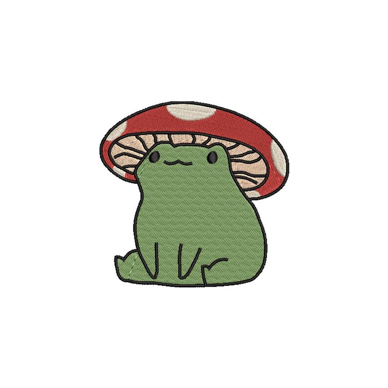 Mushroom Frog Machine Embroidery Design - Frog Embroidery Files - 5 ...