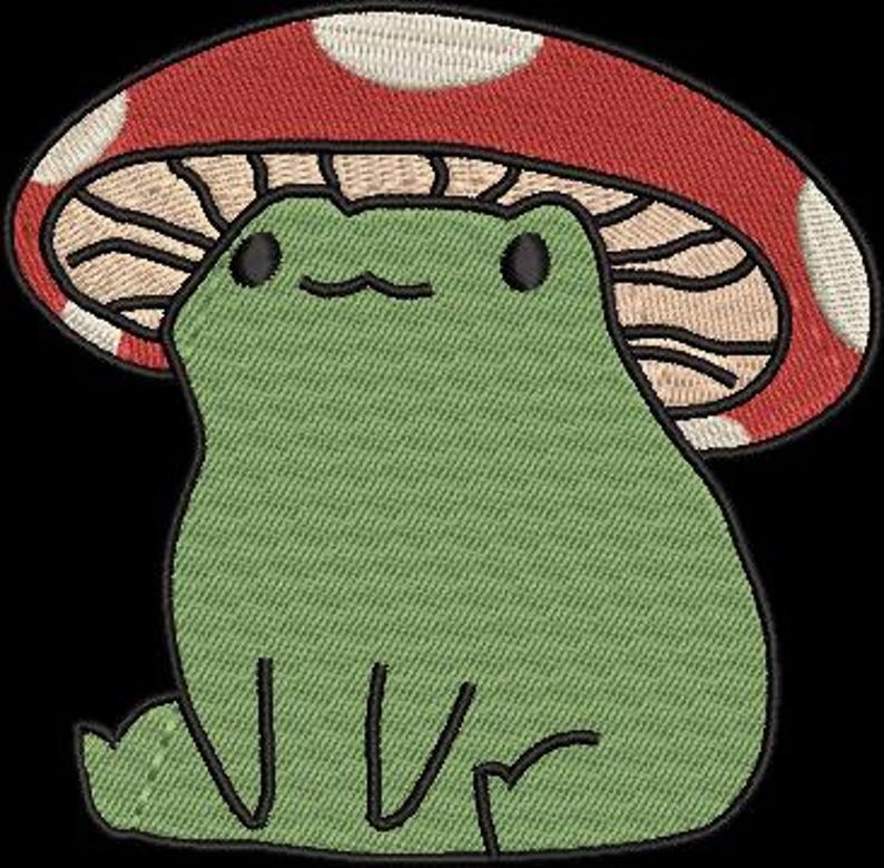 Mushroom Frog Machine Embroidery Design - Frog Embroidery Files - 5 ...