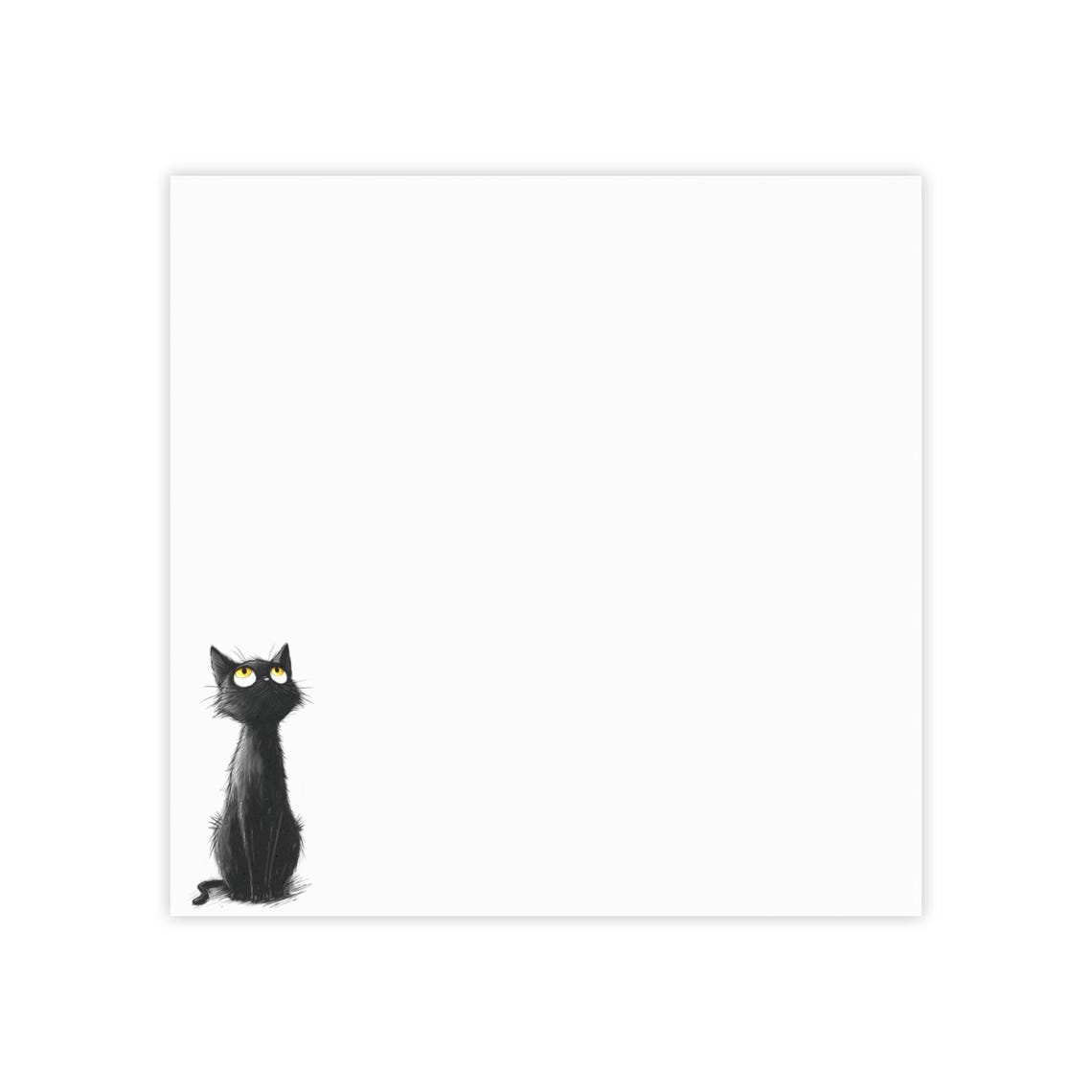 Cute Funny Black Cat Post-it Note Pads to Do List Sweet Cat Funny Gift ...