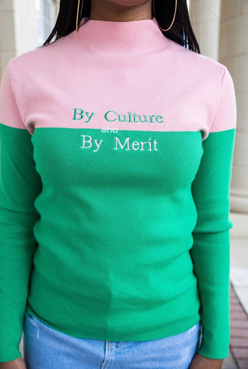 AKA Color-block Turtleneck - Etsy