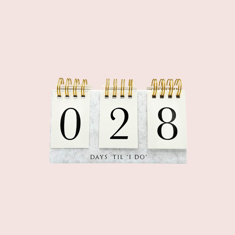 Wedding Countdown Calendar – Days Til I Do Sign, Bride-to-be Engagement ...
