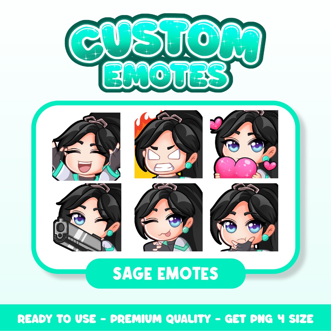 Custom Emotes Chibi, Twitch Emotes Pack, Emotes for Streamer, Chibi ...