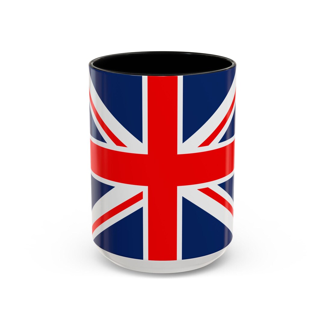 Union Jack Coffee Mug: British Flag Accent Mug - 11oz/15oz - Etsy
