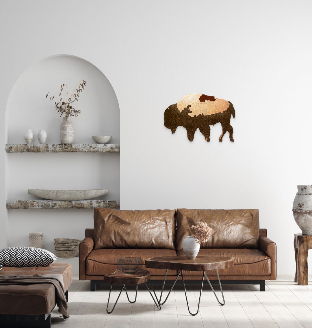 Buffalo - Metal Wall Art | Bison Sign | Western Wall Decor - Etsy