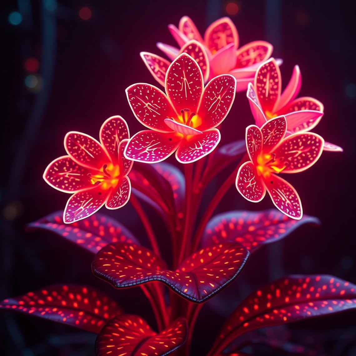 Neon Flowers - Etsy