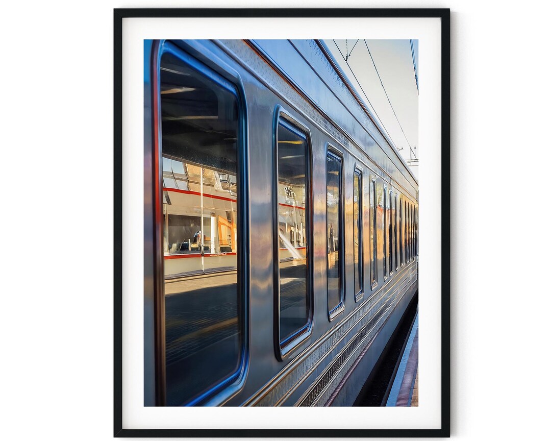 Train Window Reflections Art Print Painting Photo Instant Digital ...
