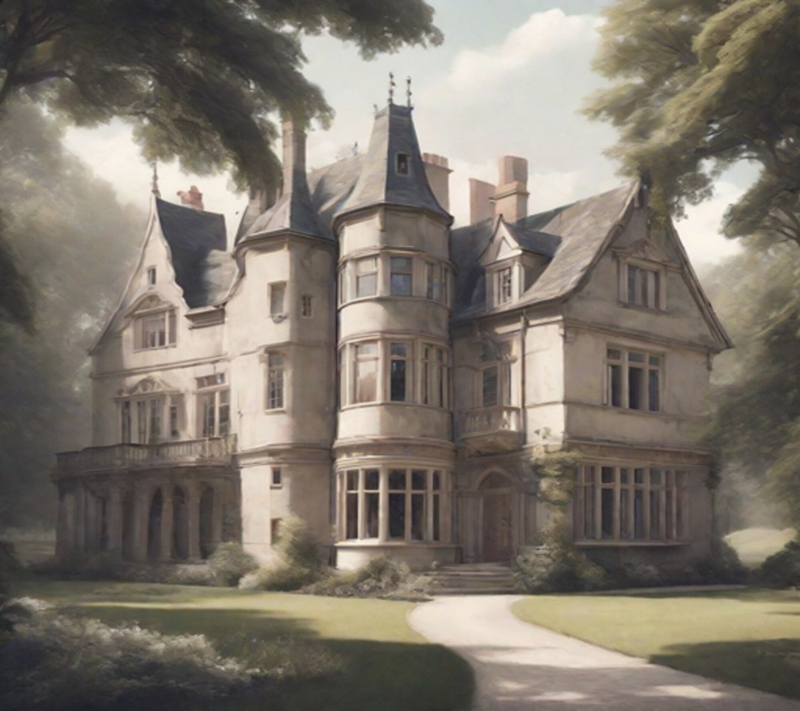 Manor Houses / Mansions Collection in the Old Times - Etsy