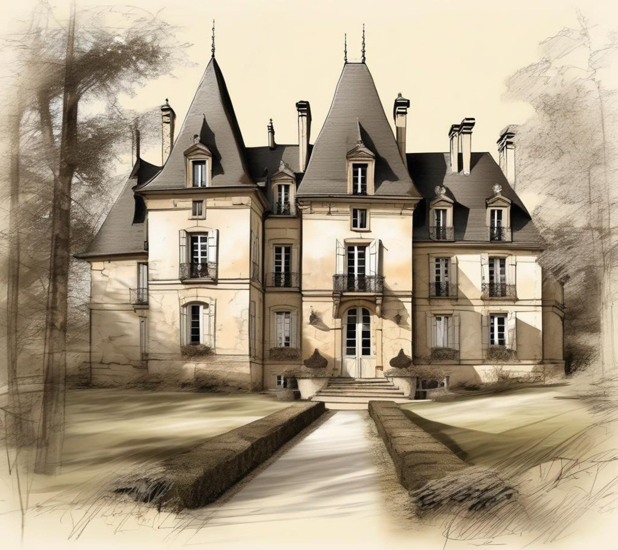 Manor Houses / Mansions Collection in the Old Times - Etsy