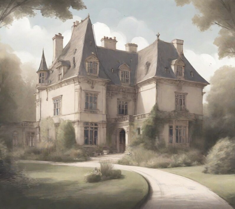 Manor Houses / Mansions Collection in the Old Times - Etsy