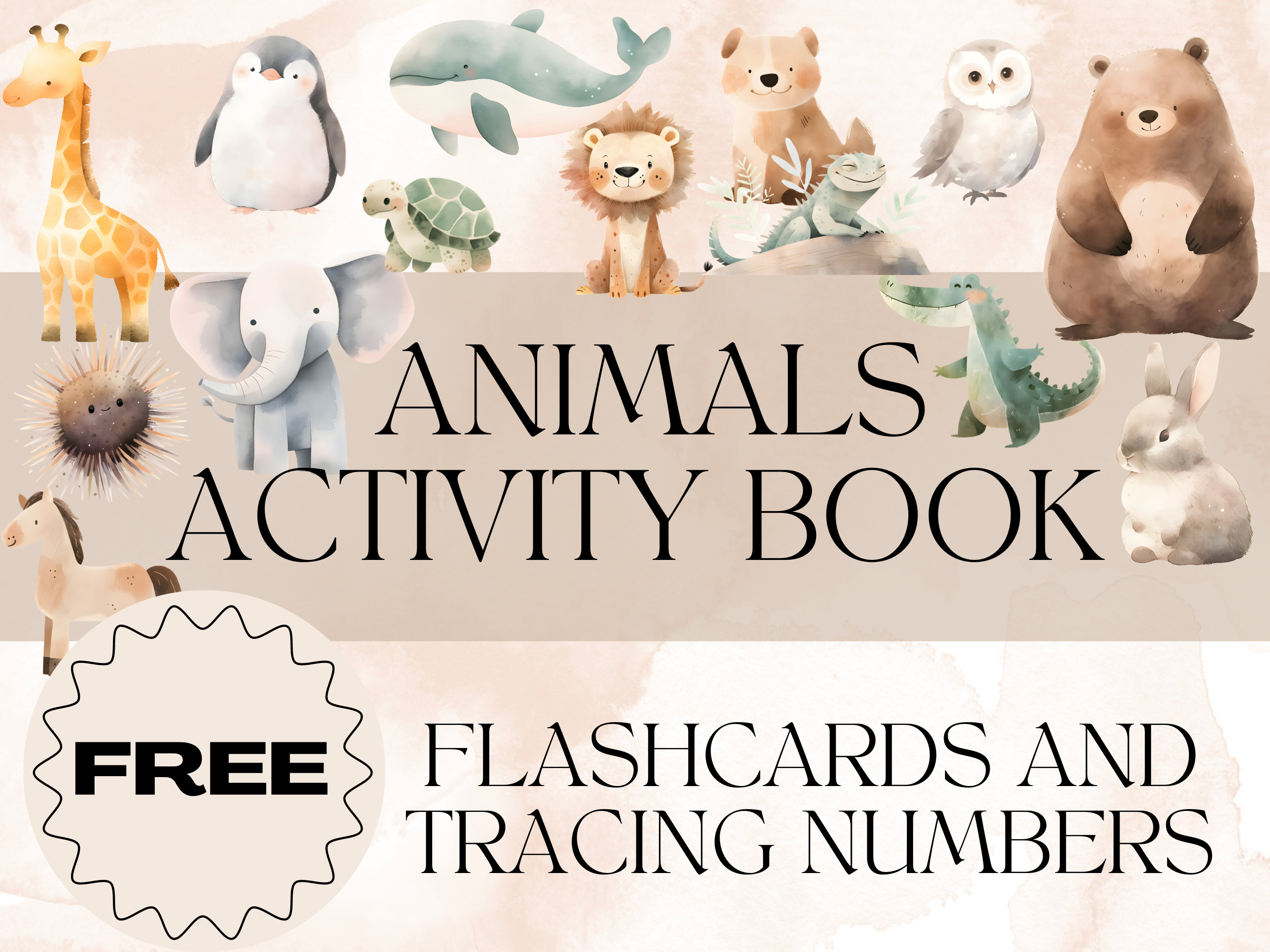 Animals Activity Book, Toddler Busy Book, Quiet Book With Free ...