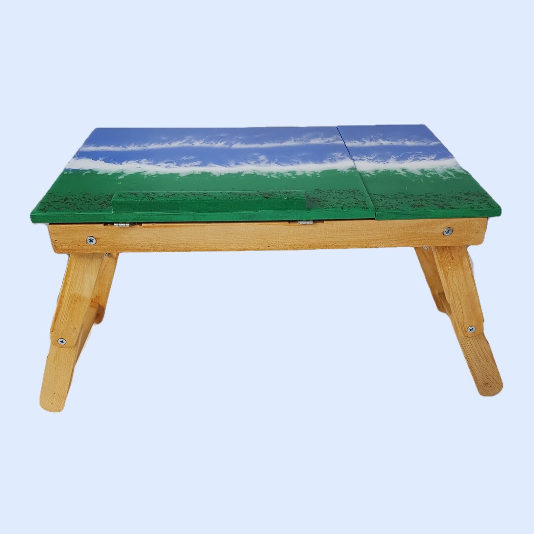 Wood Lap Desk,epoxy Table,epoxy Laptop Table, Foldable Laptop Stand ...