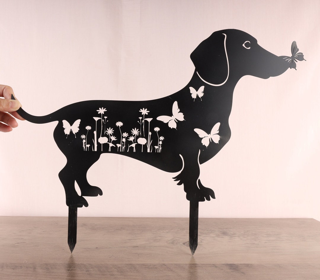 Personalized Dog Metal Stake Yard Sign, Custom Metal Dog Memorial Stake ...