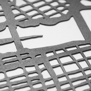 Custom City Map Metal Wall Art, Any Town, Any City, Personalized Map ...