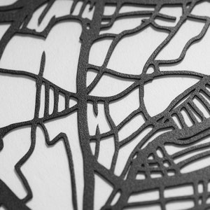 Custom City Map Metal Wall Art, Any Town, Any City, Personalized Map ...