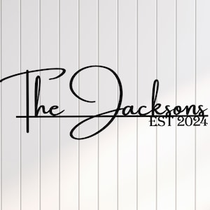 Personalized Family Name Sign Last Name Sign Family Established Sign ...