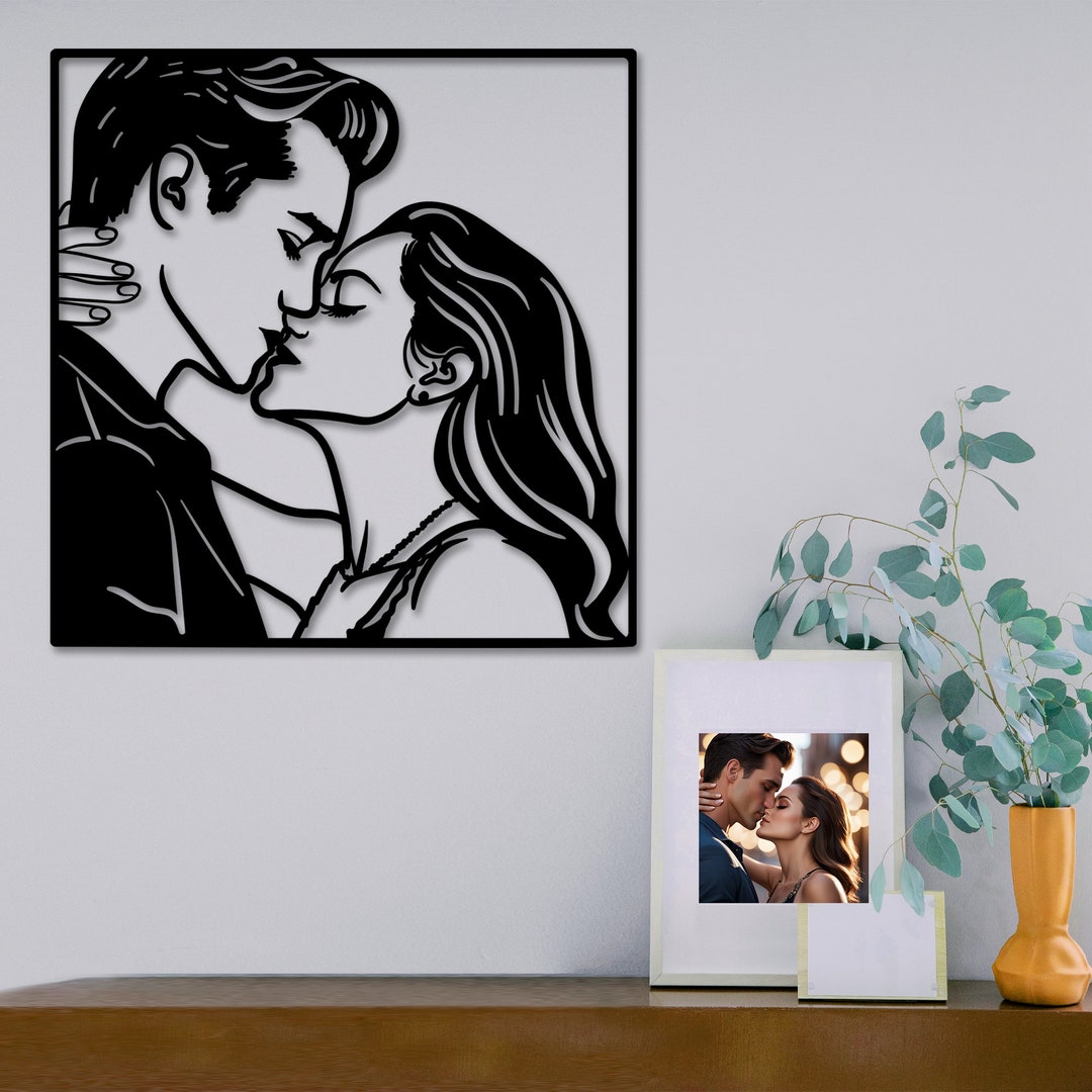 Custom Metal Portrait, Family Portrait Drawn Laser Cutting From Iron ...