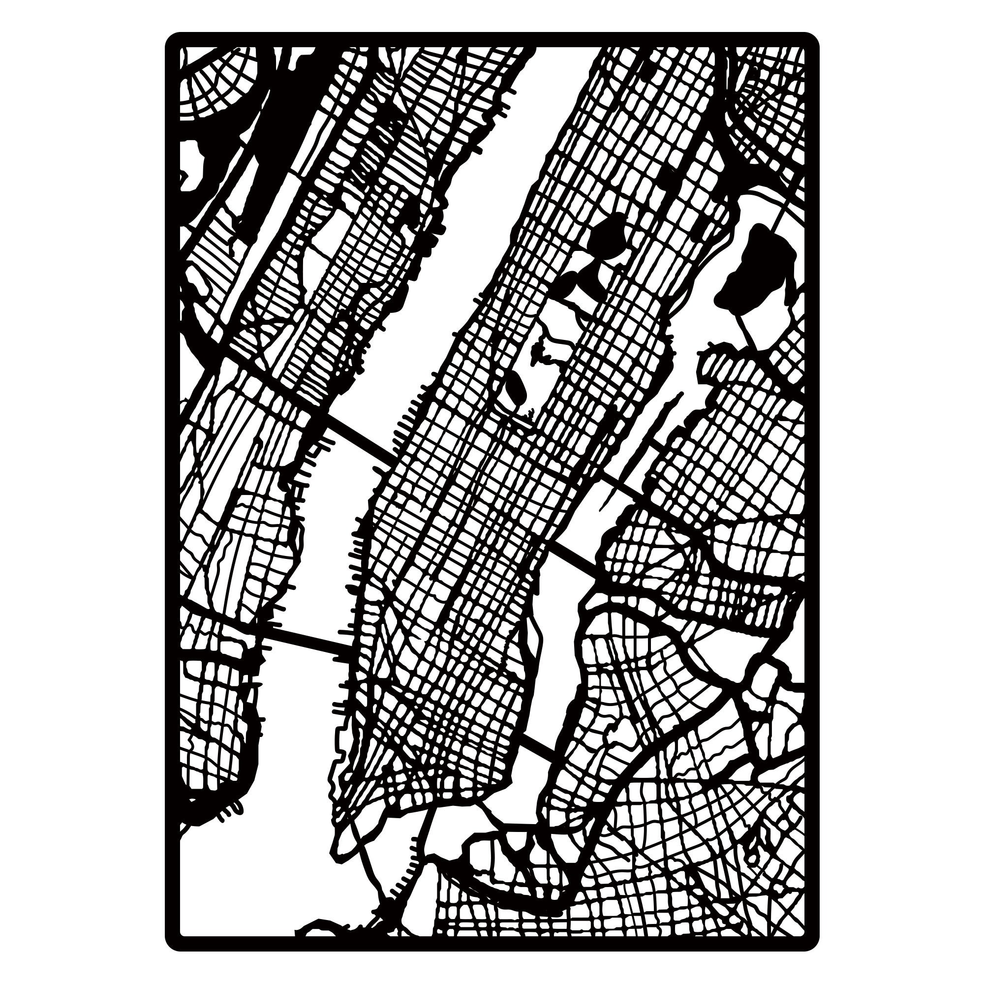 Custom City Map Metal Wall Art, Any Town, Any City, Personalized Map ...