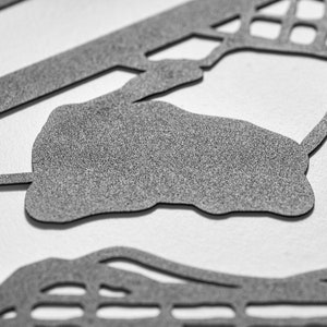 Custom City Map Metal Wall Art, Any Town, Any City, Personalized Map ...