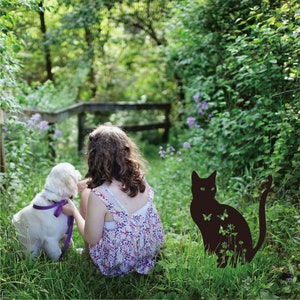 Personalized Cat Yard Stake, Metal Cat Garden Stakes Decor, Custom Cat ...