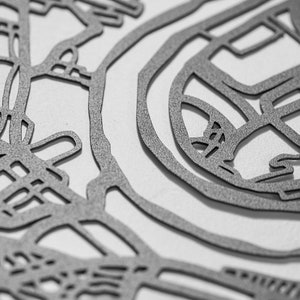 Custom City Map Metal Wall Art, Any Town, Any City, Personalized Map ...