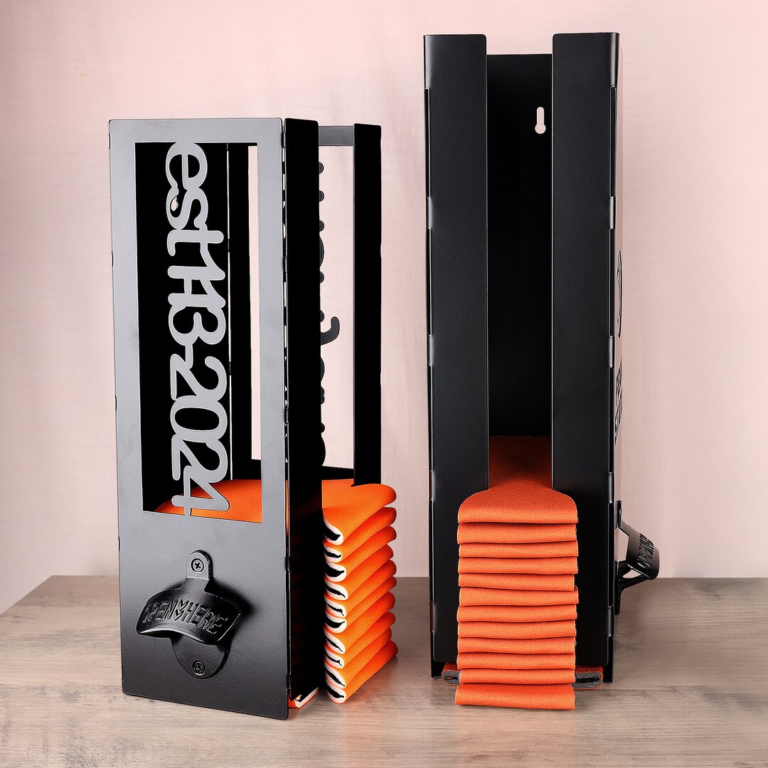 Personalized Can Coolers Holder With Bottle Opener, Custom Can Coolers ...