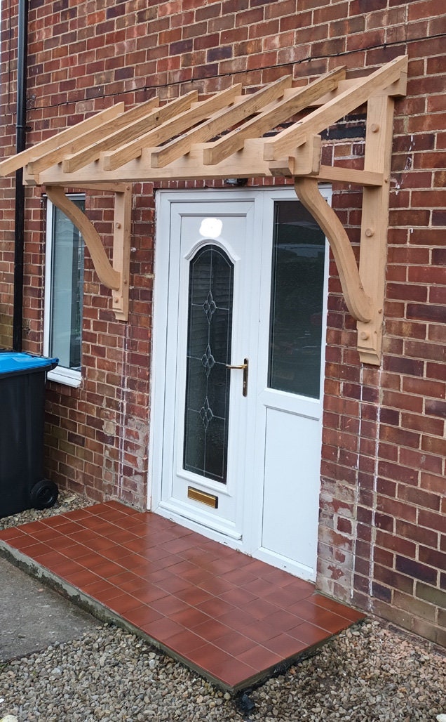 Made to Order.green Oak Porch Canopy, Door Porch Flat Roof Canopy. - Etsy