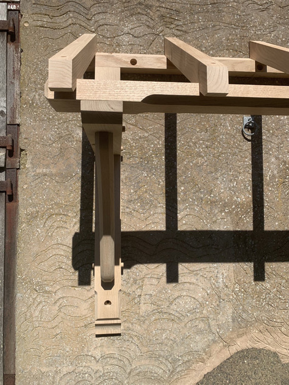 Green Oak Porch Canopy Frame Kit, Made to Order, Single Pitch Flat Roof ...