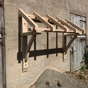 Green Oak Porch Canopy Frame Kit, Made to Order, Single Pitch Flat Roof ...