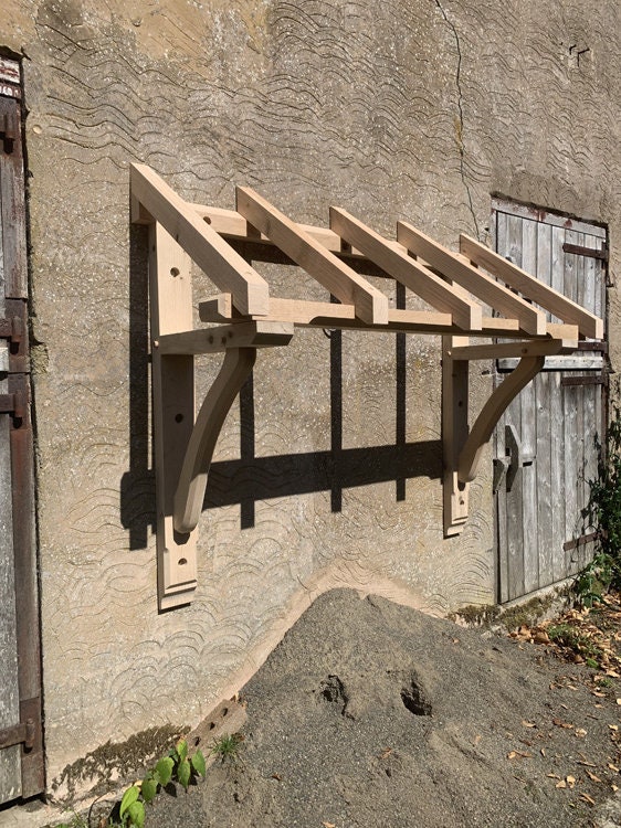 Green Oak Porch Canopy Frame Kit, Made to Order, Single Pitch Flat Roof ...
