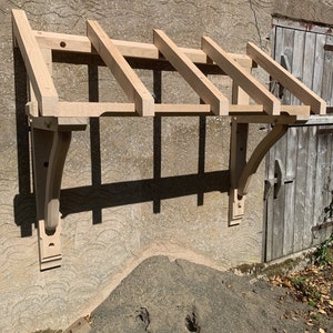 Green Oak Porch Canopy Frame Kit, Made to Order, Single Pitch Flat Roof ...