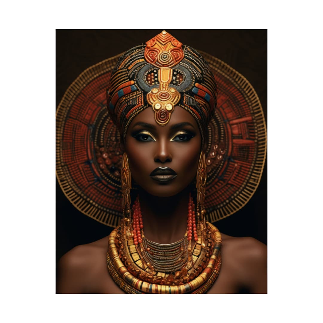 Nubian Queen Black Woman Wall Art Print Poster Unframed - Etsy
