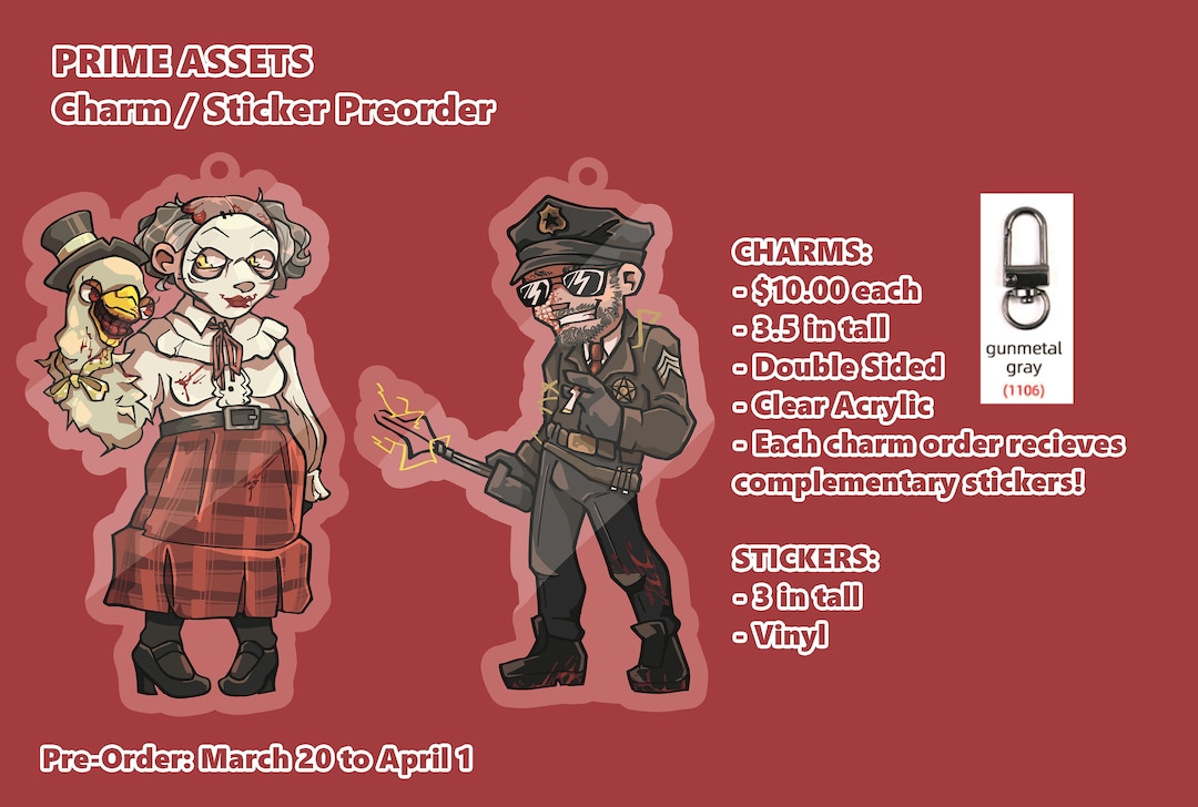 PREORDER: Outlast Trials Prime Assets Charms/stickers - Etsy