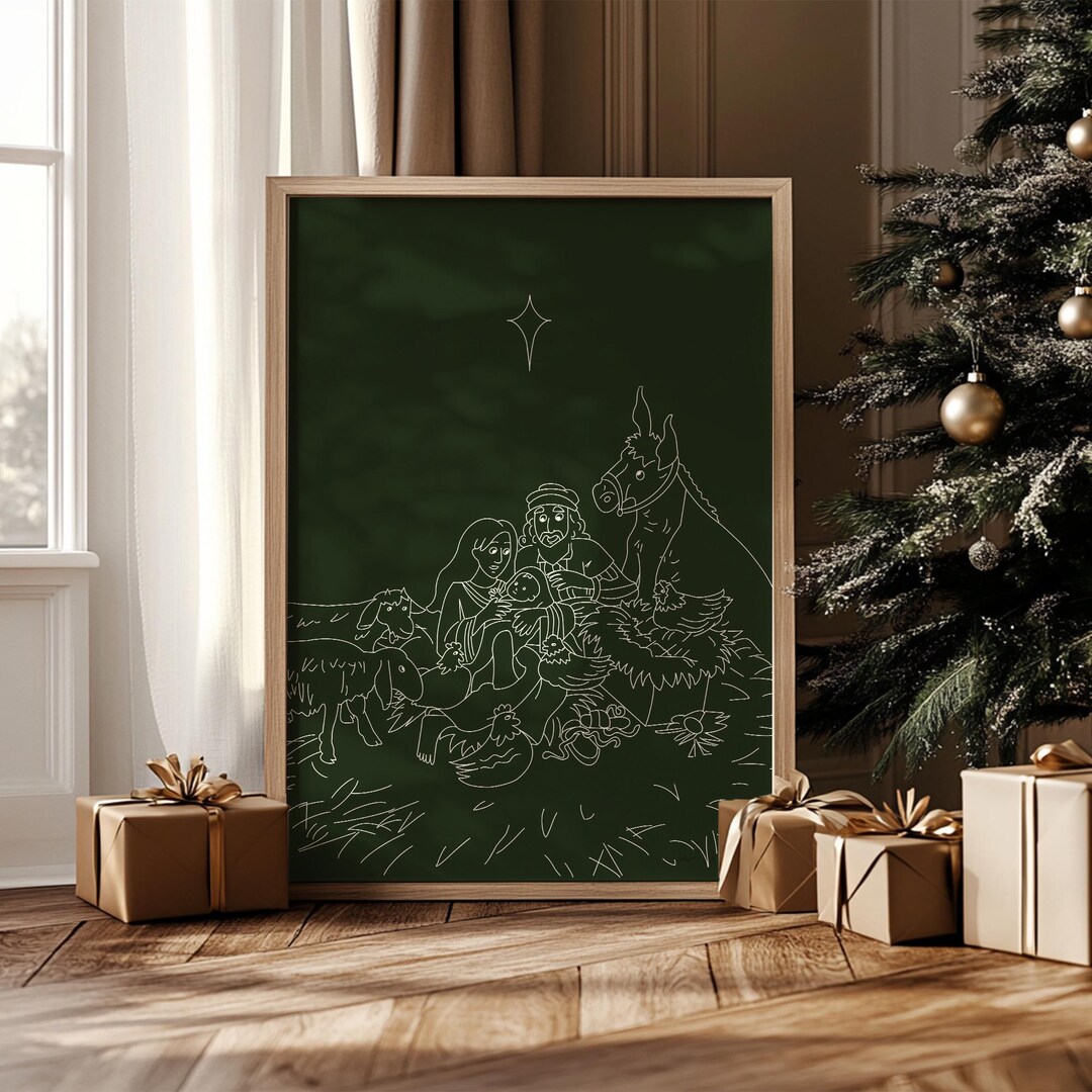 Baby Jesus Poster Printable Christmas Illistration Bethlehem Kids ...