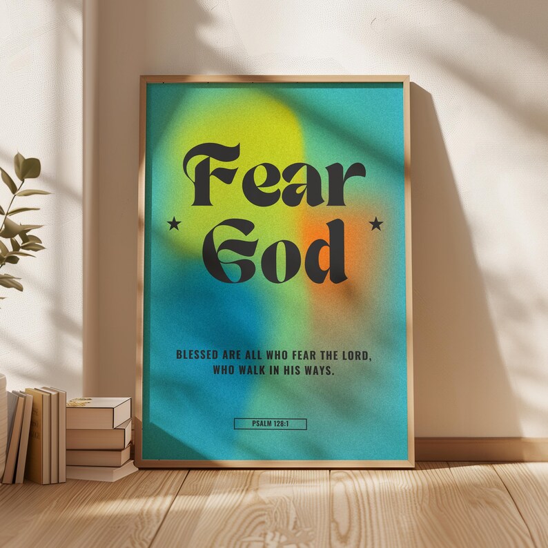 Retro Christian Wall Art 1 Digital Download Psalm Bible Art Poster ...