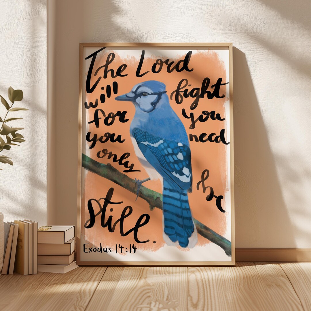 Bible Wall Art Digital Download Exodus Illustration Poster Calligraphy ...