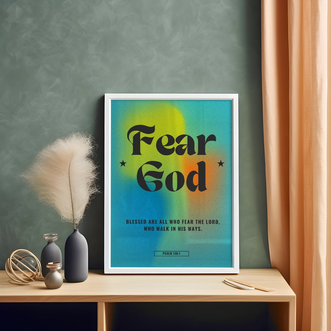 Retro Christian Wall Art 1 Digital Download Psalm Retro Poster ...